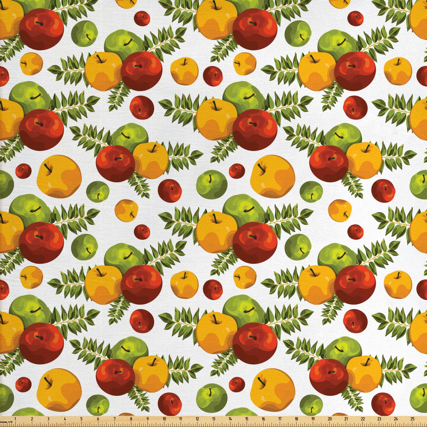 Ambesonne Fruits Fabric by the Yard Upholstery, Autumn Harvest Season ...