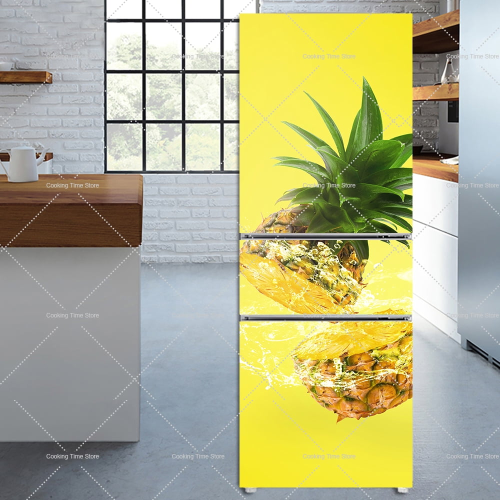 Fruits Theme 3D Self Adhesive Fridge Wrap Stickers Removable Peel and ...
