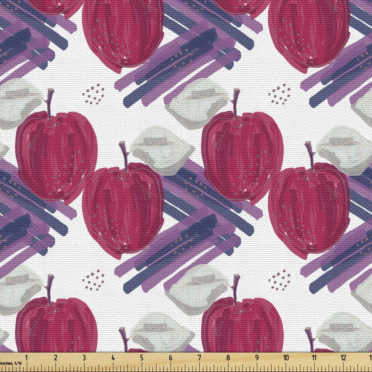 Fruits Upholstery Fabric by the Yard, Fruit Art Pattern with ...