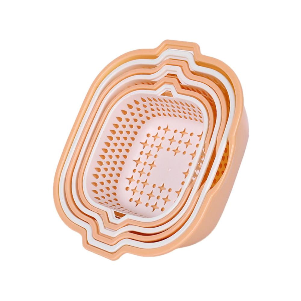 Fruits and Vegetables Drain Basket | 6 Pieces Stackable Colander Bowl ...