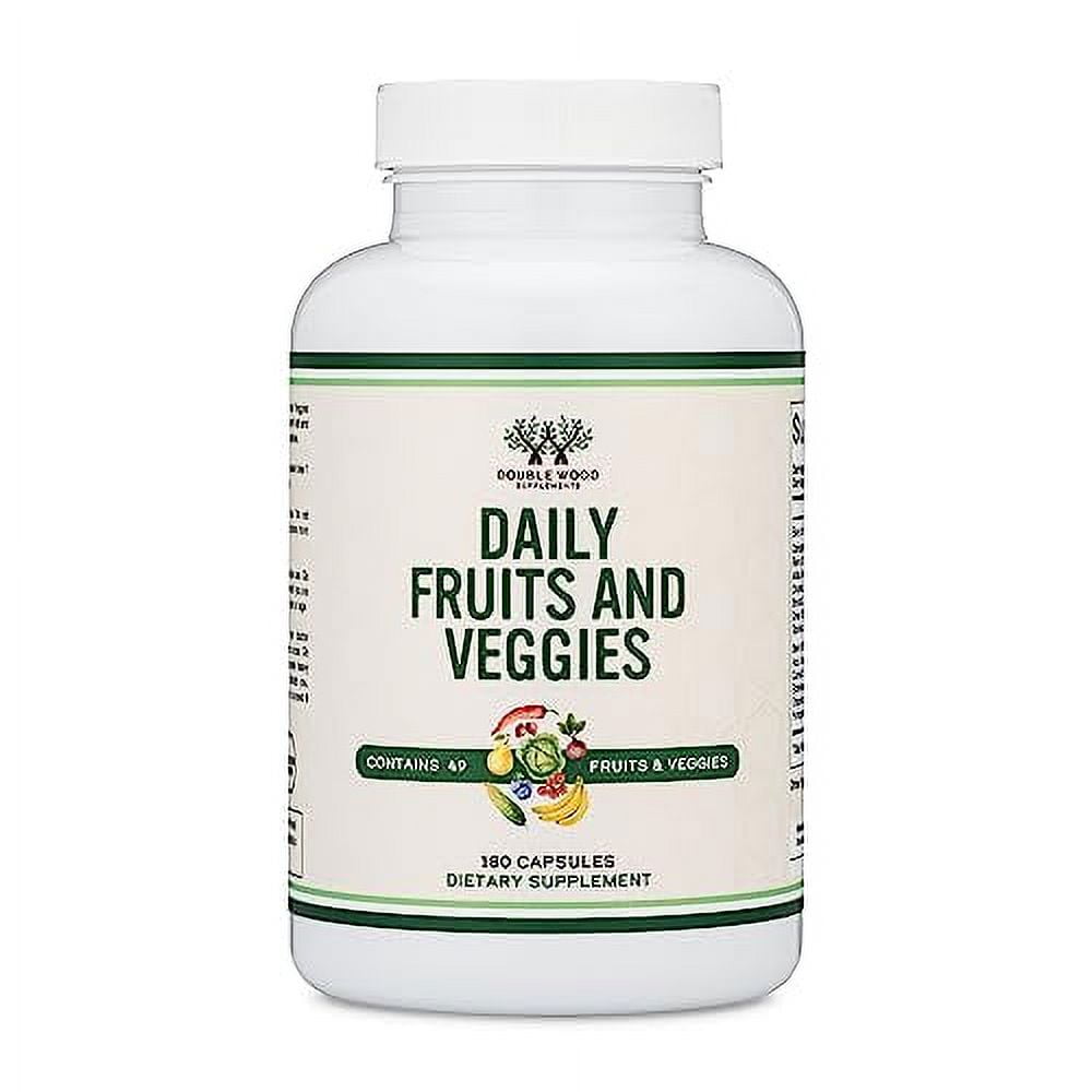 Fruits and Veggies Supplement (Daily Blend of 49 Different Fruits and Vegetables, 23 Veggies and ...