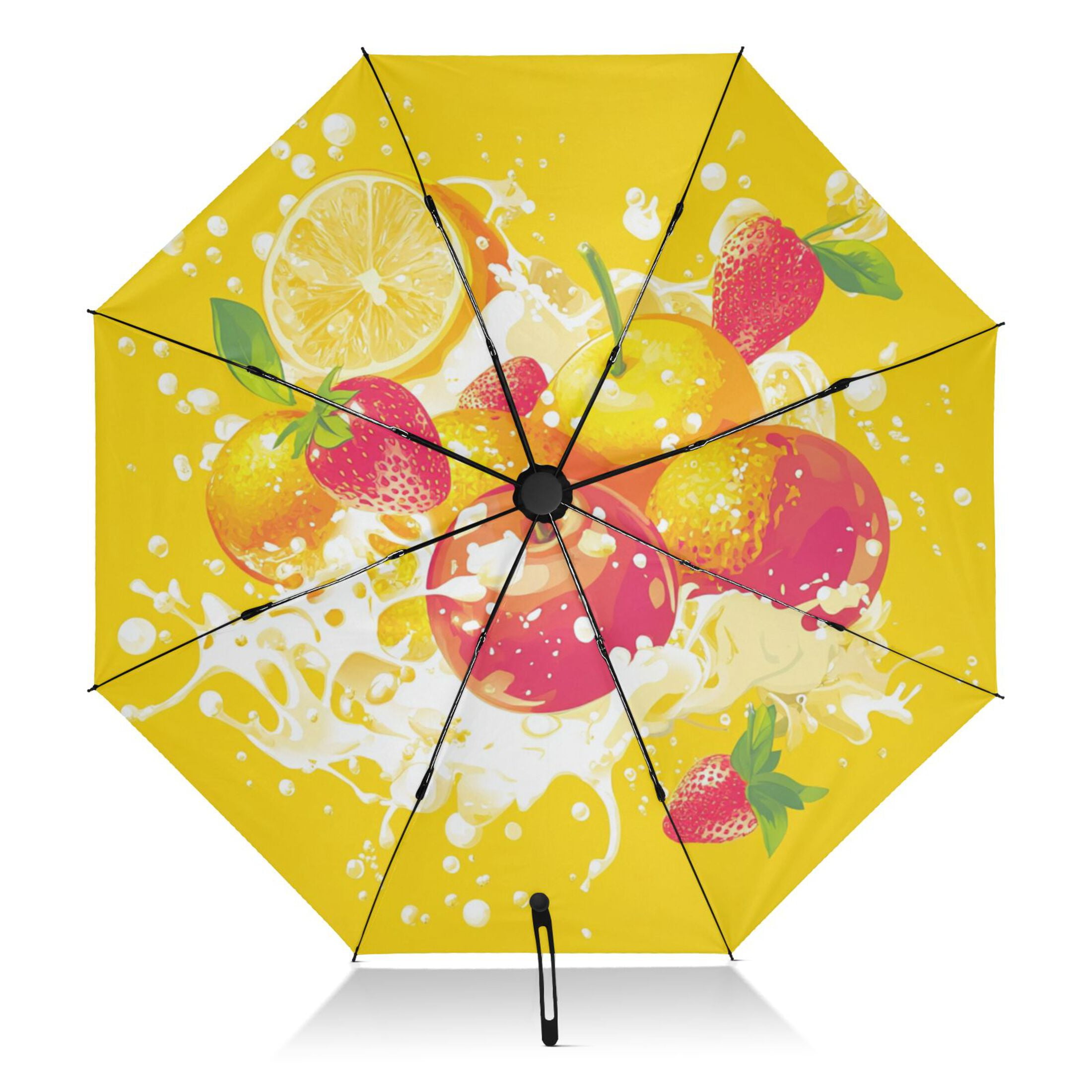 Fruits and Milk Extra Large Automatic Umbrella, UV Protection ...
