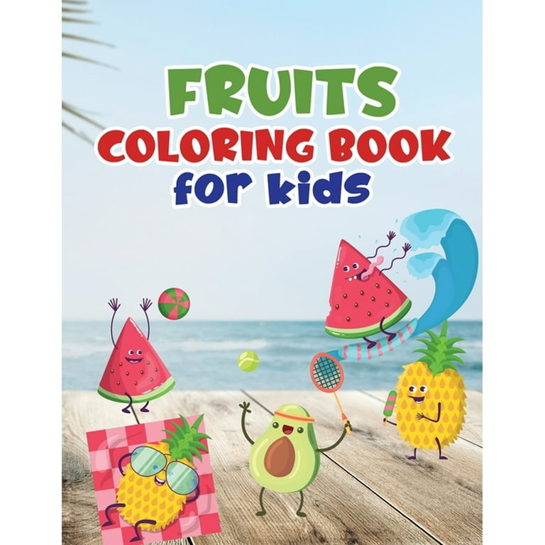 kids coloring book fruits