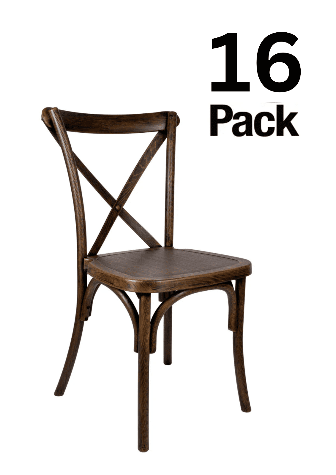 Fruitwood Resin Steel Skeleton Cross Back Chair, 16 Chair Bundle by ...
