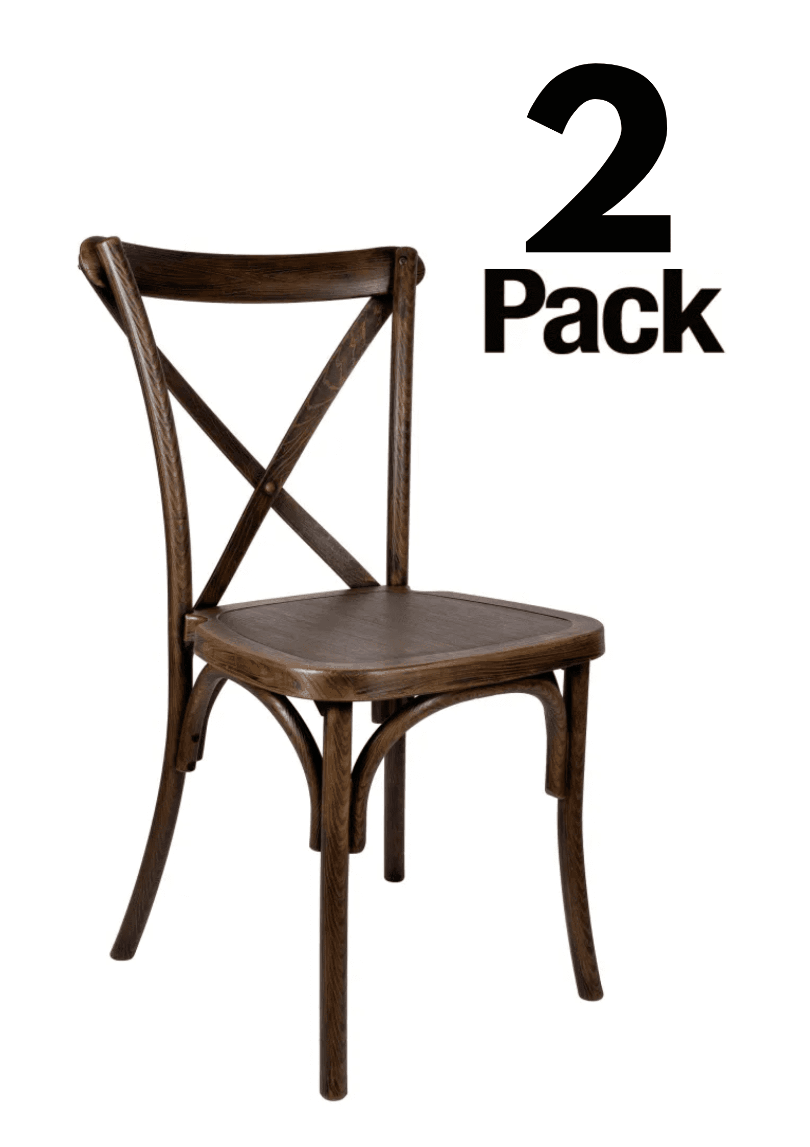 Fruitwood Resin Steel Skeleton Cross Back Chair, 2 Chair Bundle by ...
