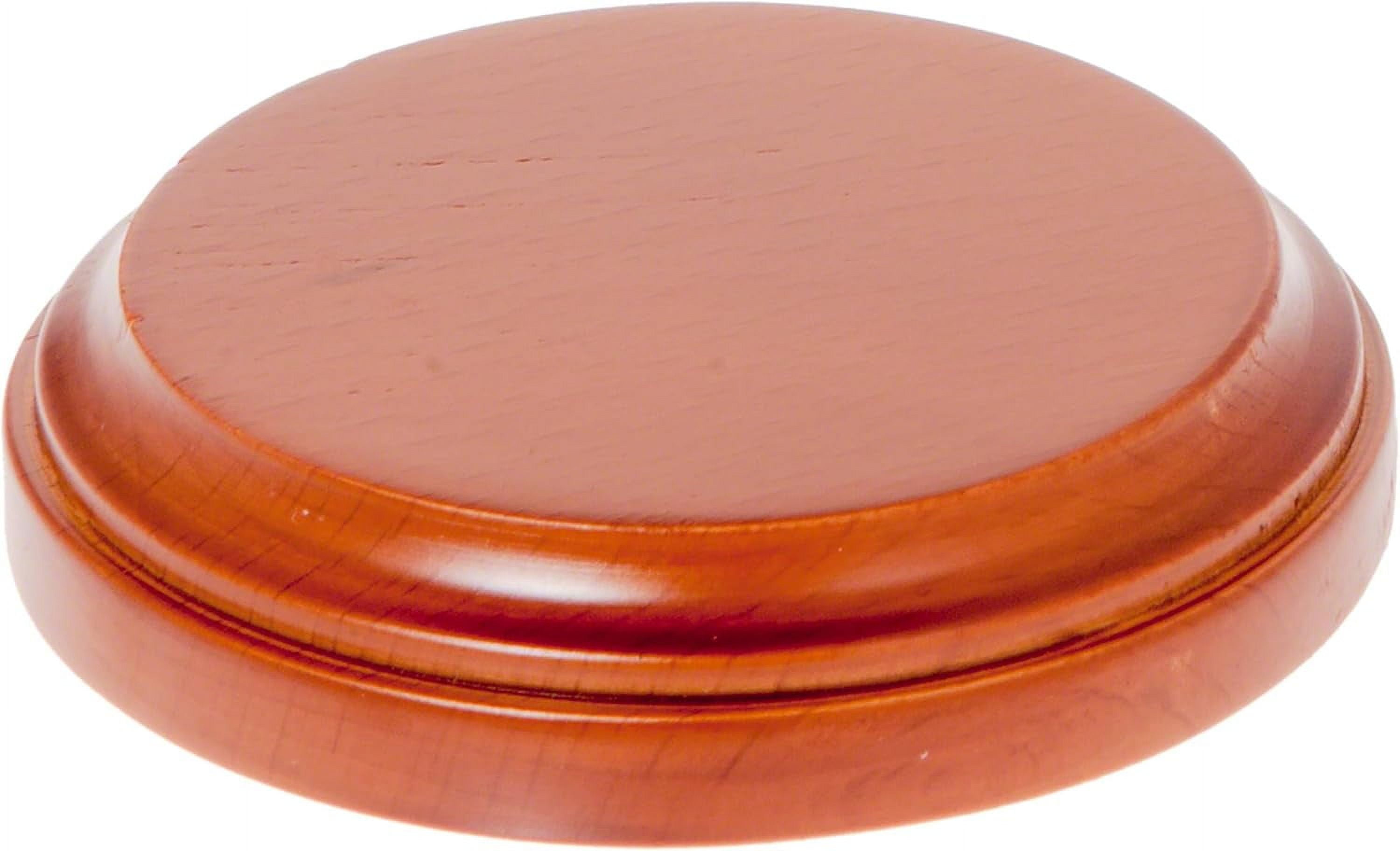 Fruitwood Round Wood Display Base, 3" W x 3" D x 0.75" H (2.5" Display ...