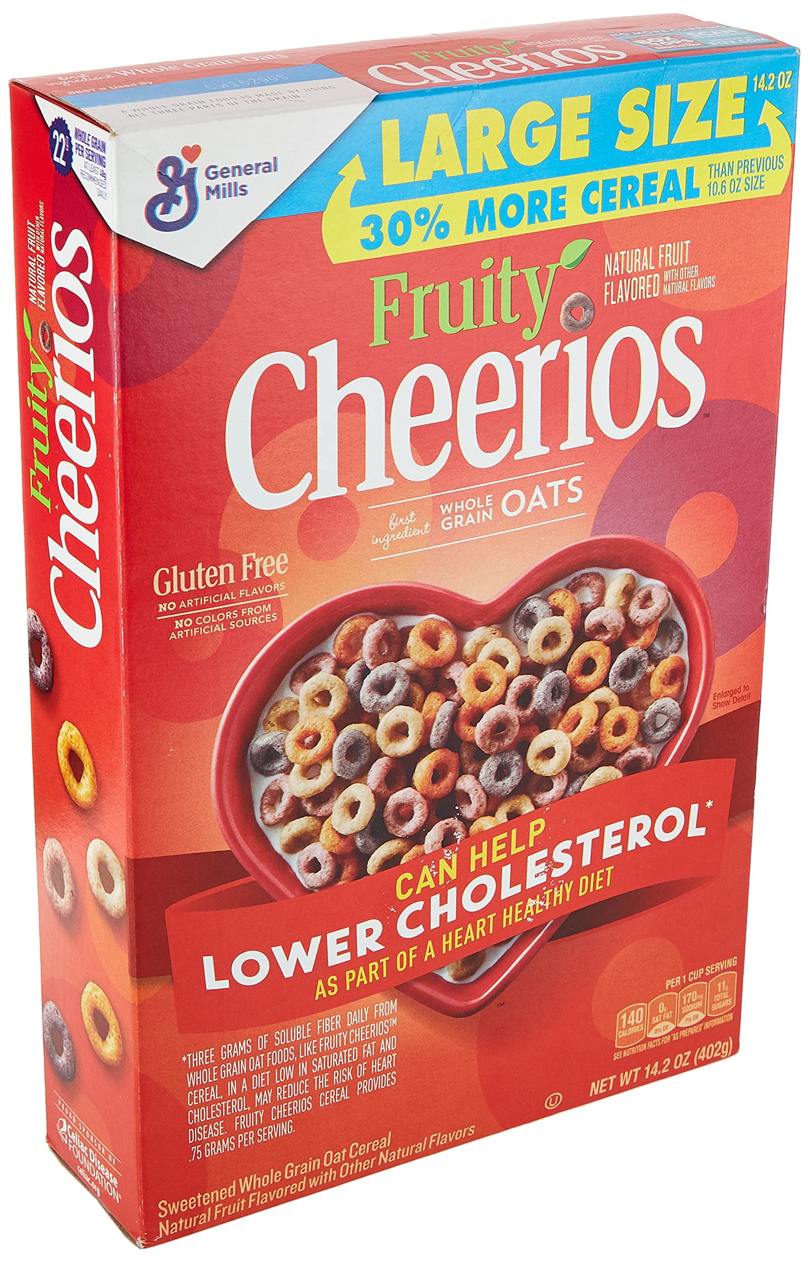 Fruity Cheerios Cereal, Heart MMF7 Healthy Cereal, Made With 100% Whole ...