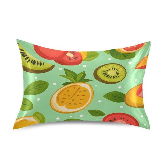Fruity Pattern Pillowcase King Size Luxury Silky Soft Wrinkle Resistant ...