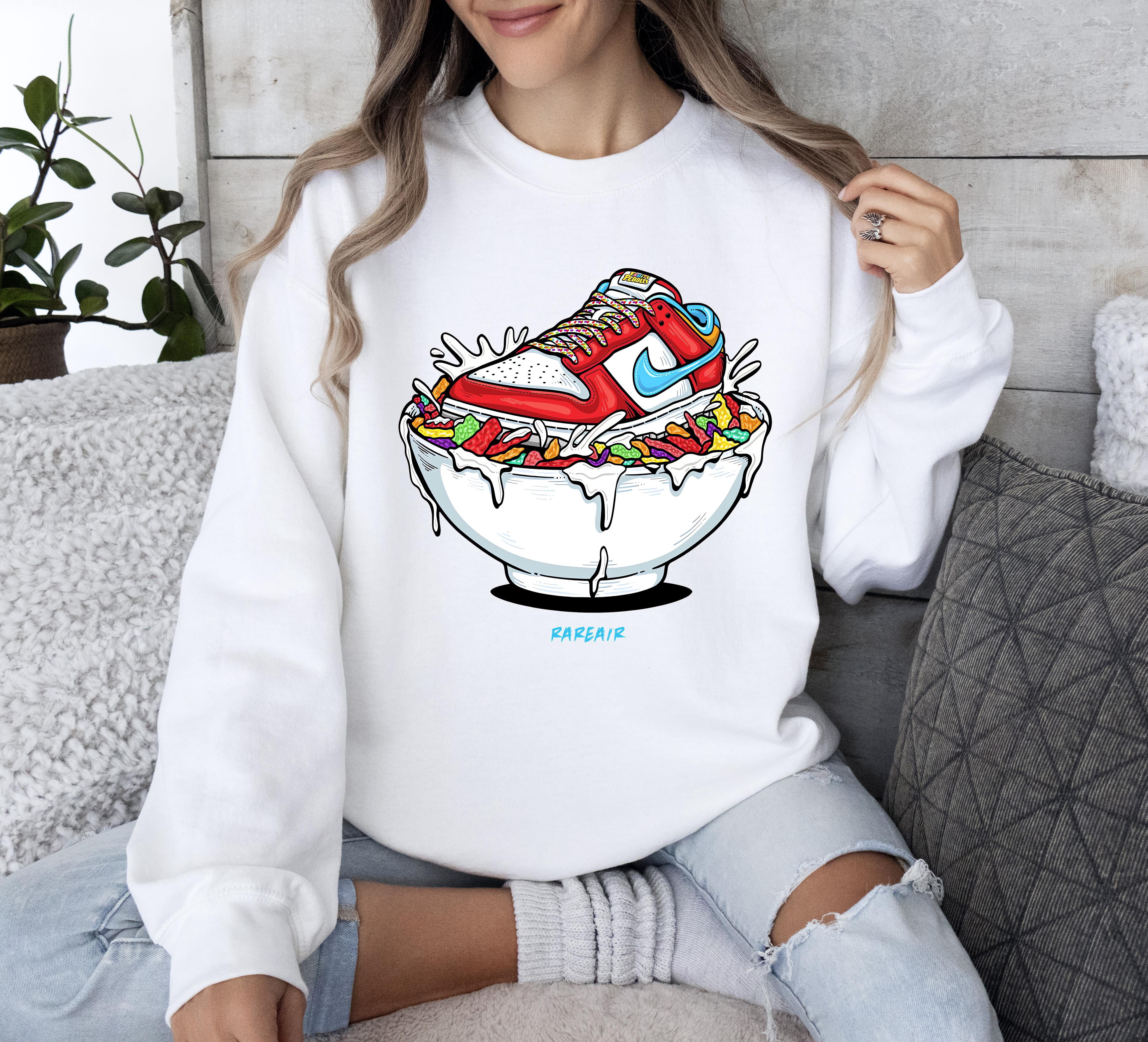 Fruity Pebbles Dunk Sneaker Match Tees White Fruity Pebbles Bowl ...