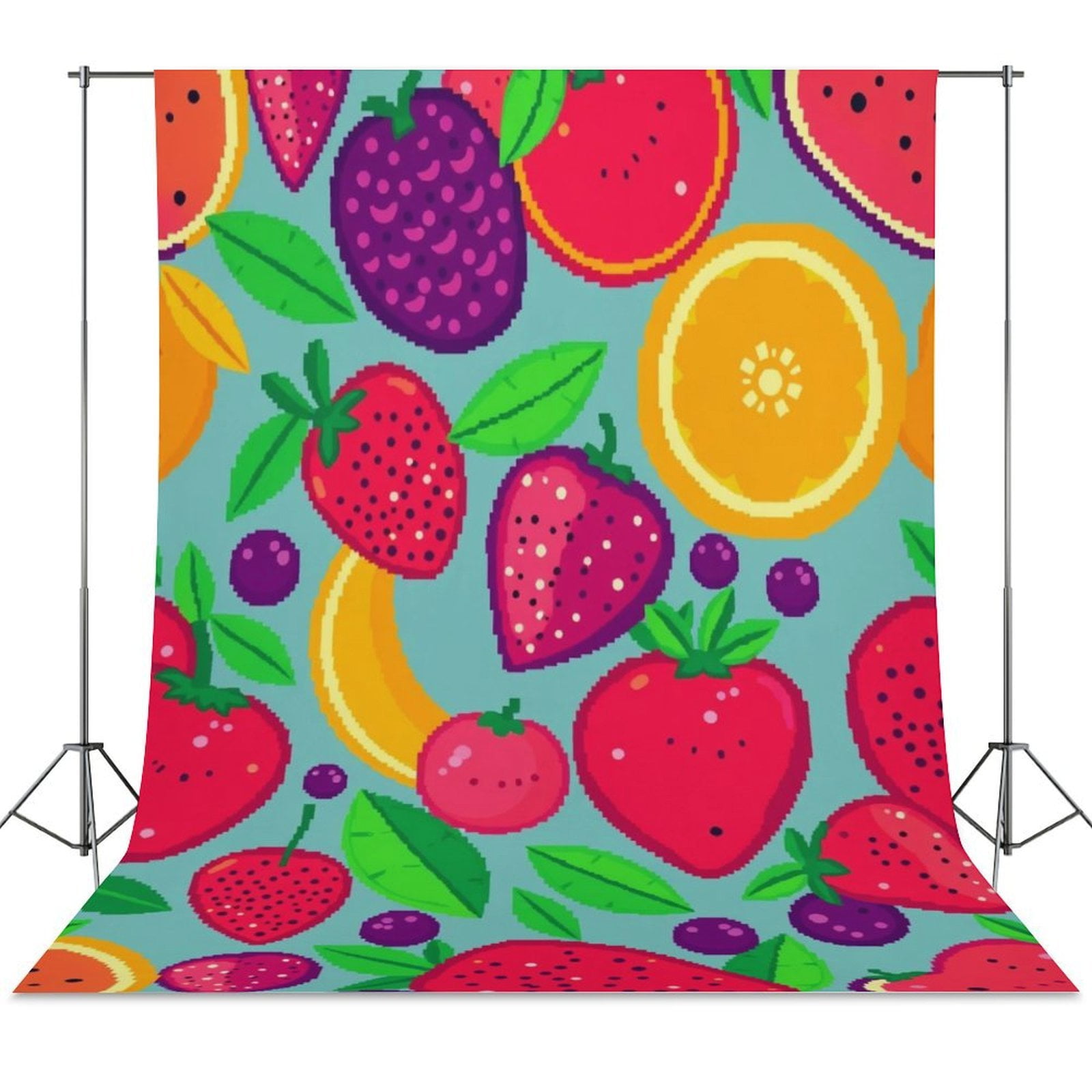 Fruity Pixel Art Backdrop Baby Shower Newborn Portrait Girl Boy ...