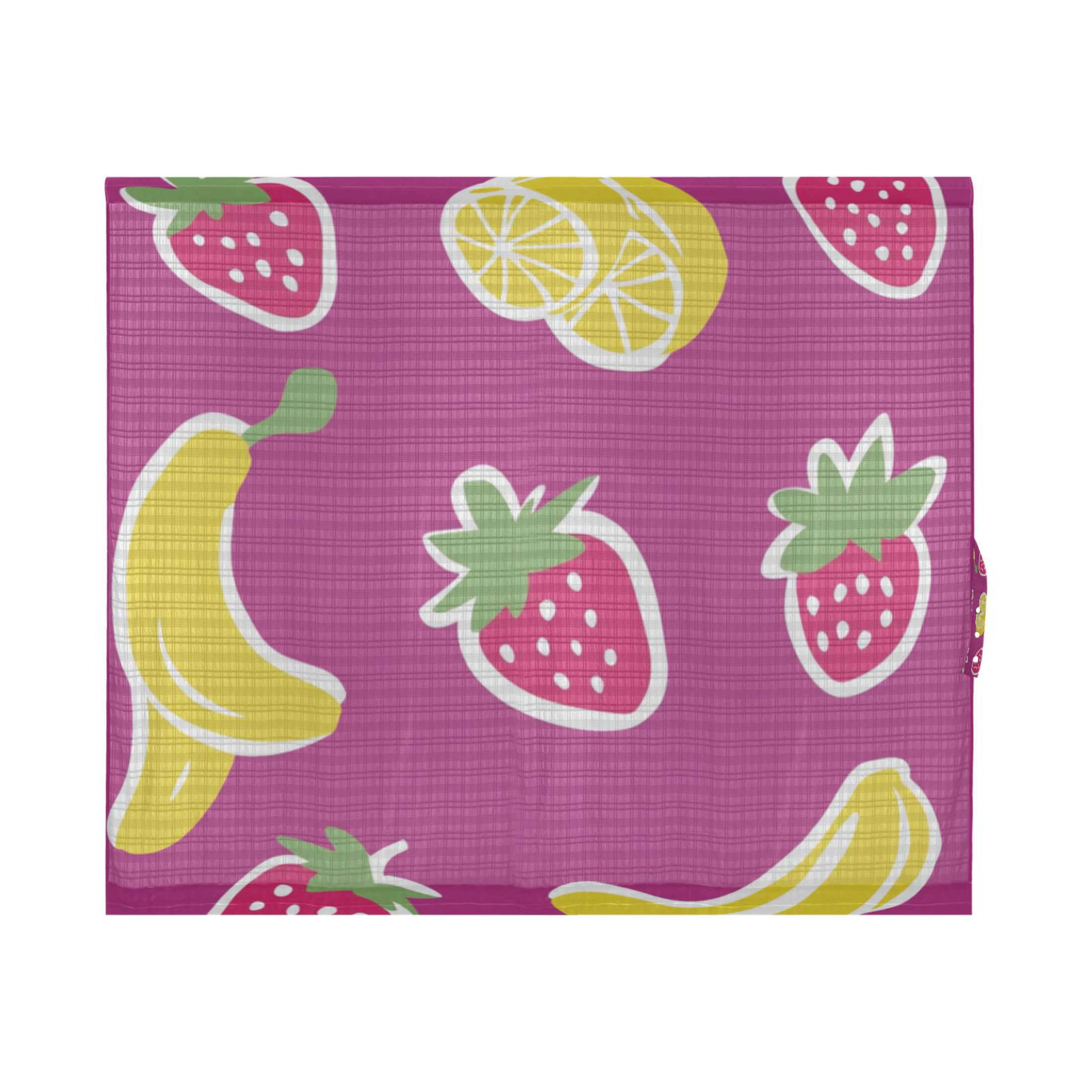 Fruity Purple Pattern Door Curtain Blackout Thermal Insulated Door Side ...