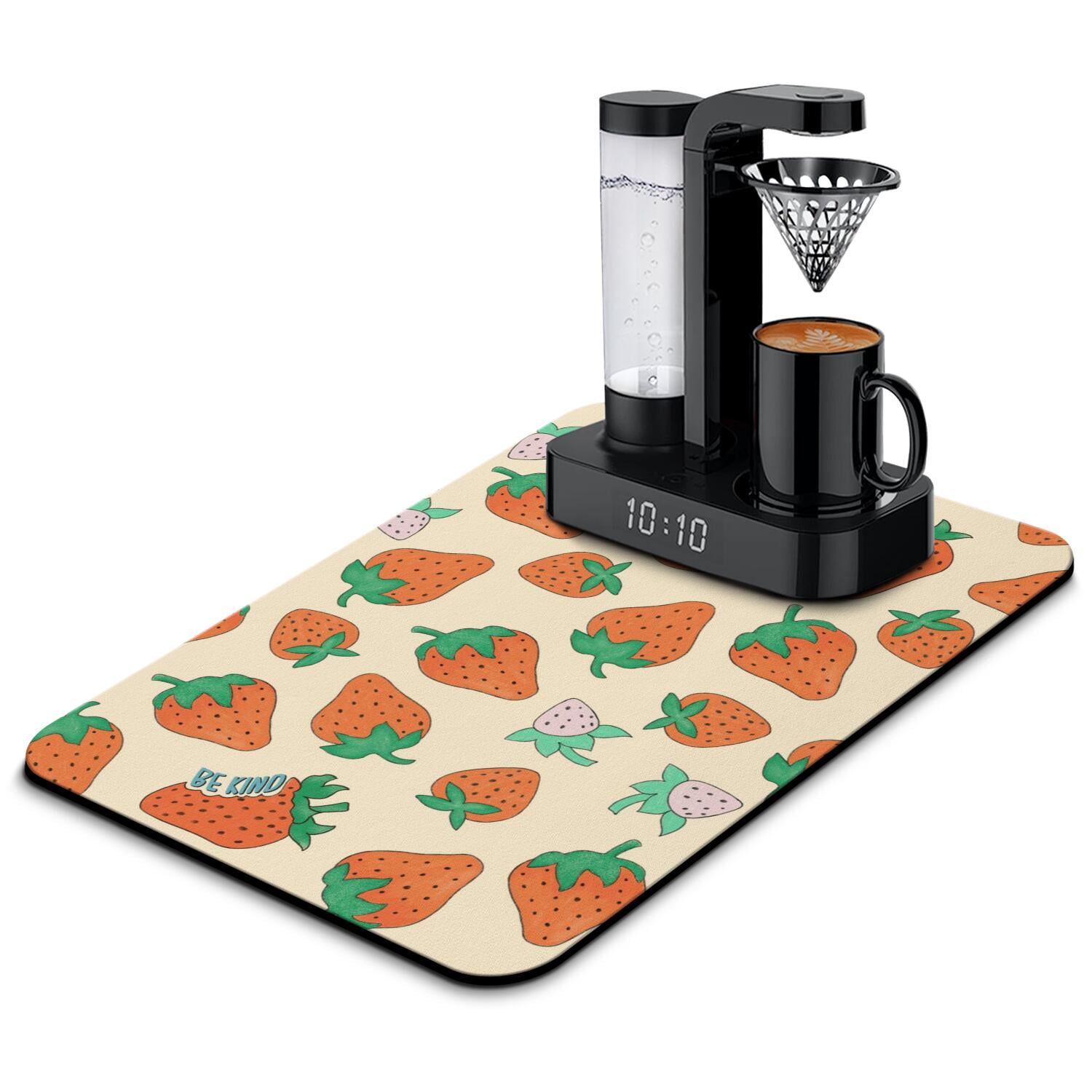 Fruity Strawberry Dish Drying Mat, Cute Red Sweet Fresh Summer ...