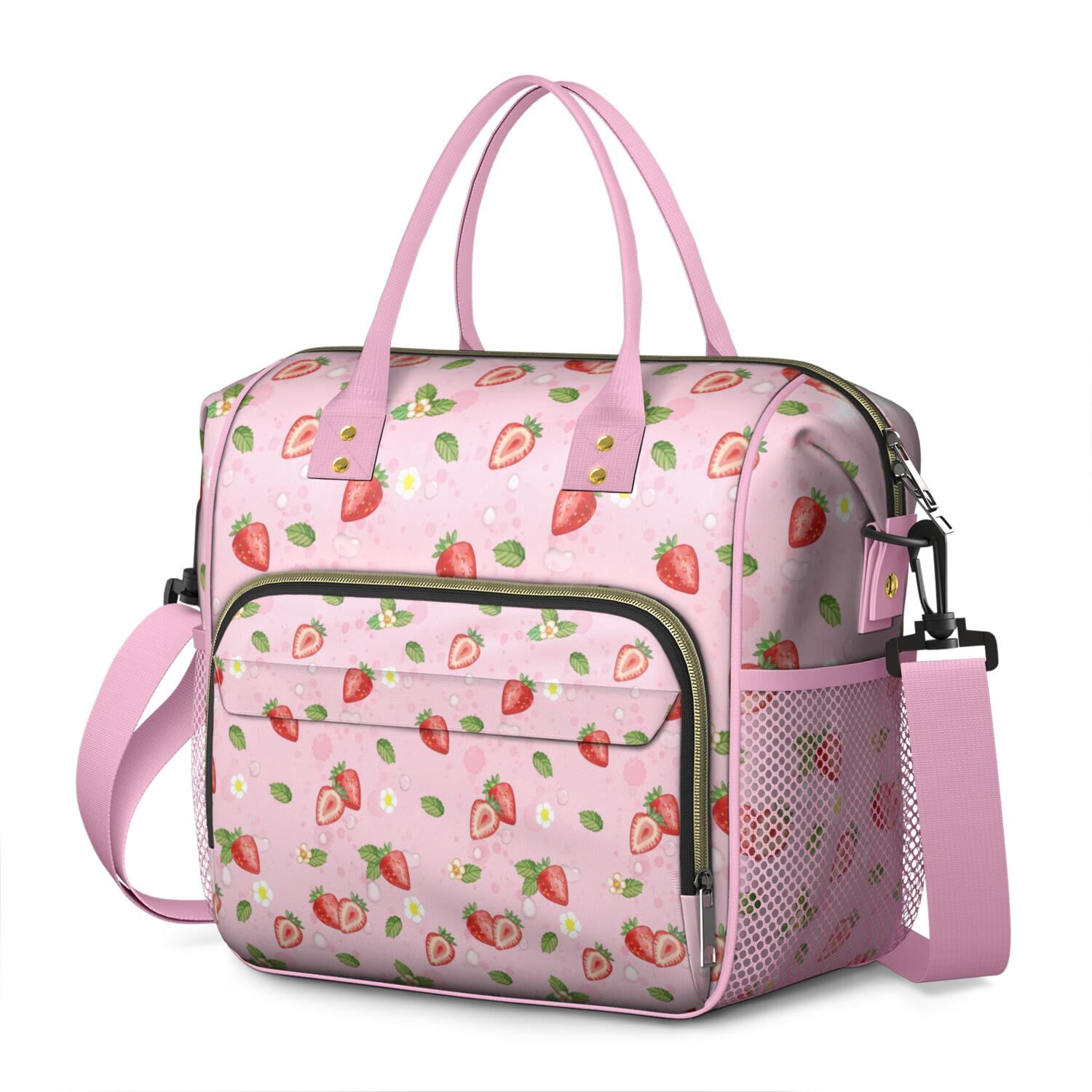 Fruity Strawberry Leakproof Lunch Box - XXL Insulated Cooler Bag for ...