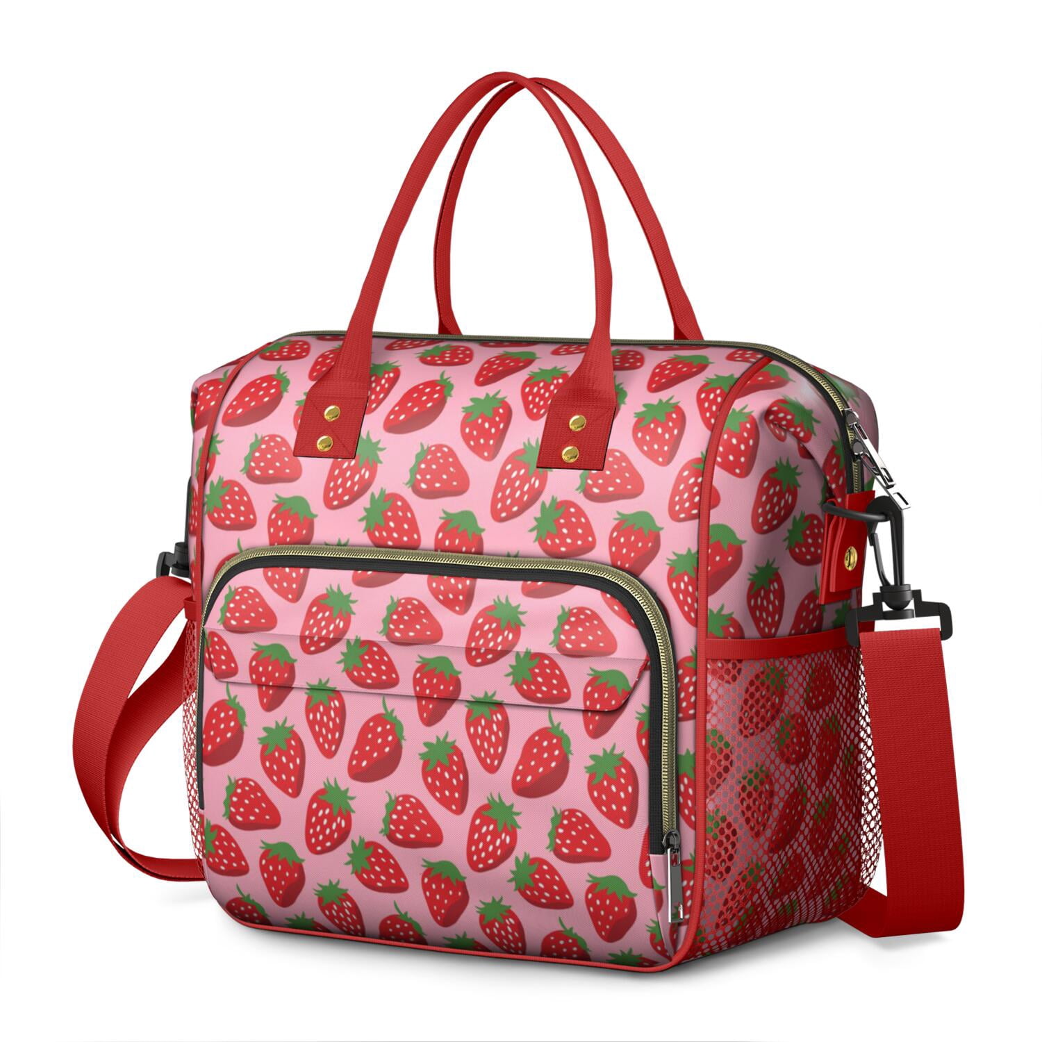 Fruity Strawberry Leakproof Lunch Box - XXL Insulated Cooler Bag for ...