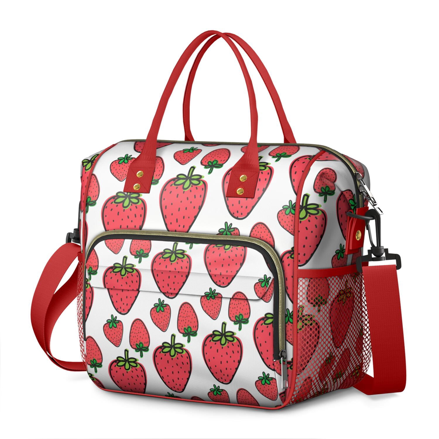 Fruity Strawberry Leakproof Lunch Box - XXL Insulated Cooler Bag for ...