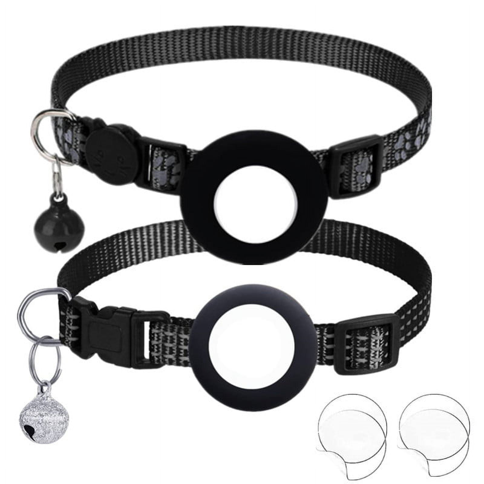 Frusde 2 Pcs Airtag Cat Collar Reflective Air Tag Cat Collars with ...