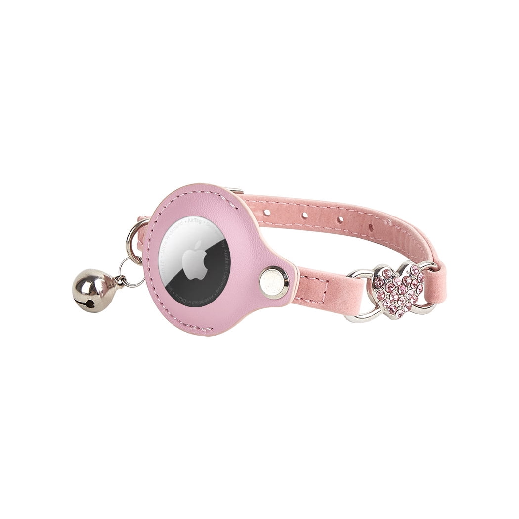 Frusde Cute Cat Collar with Bells for Airtag, Bling Rhinestones Sparkly ...