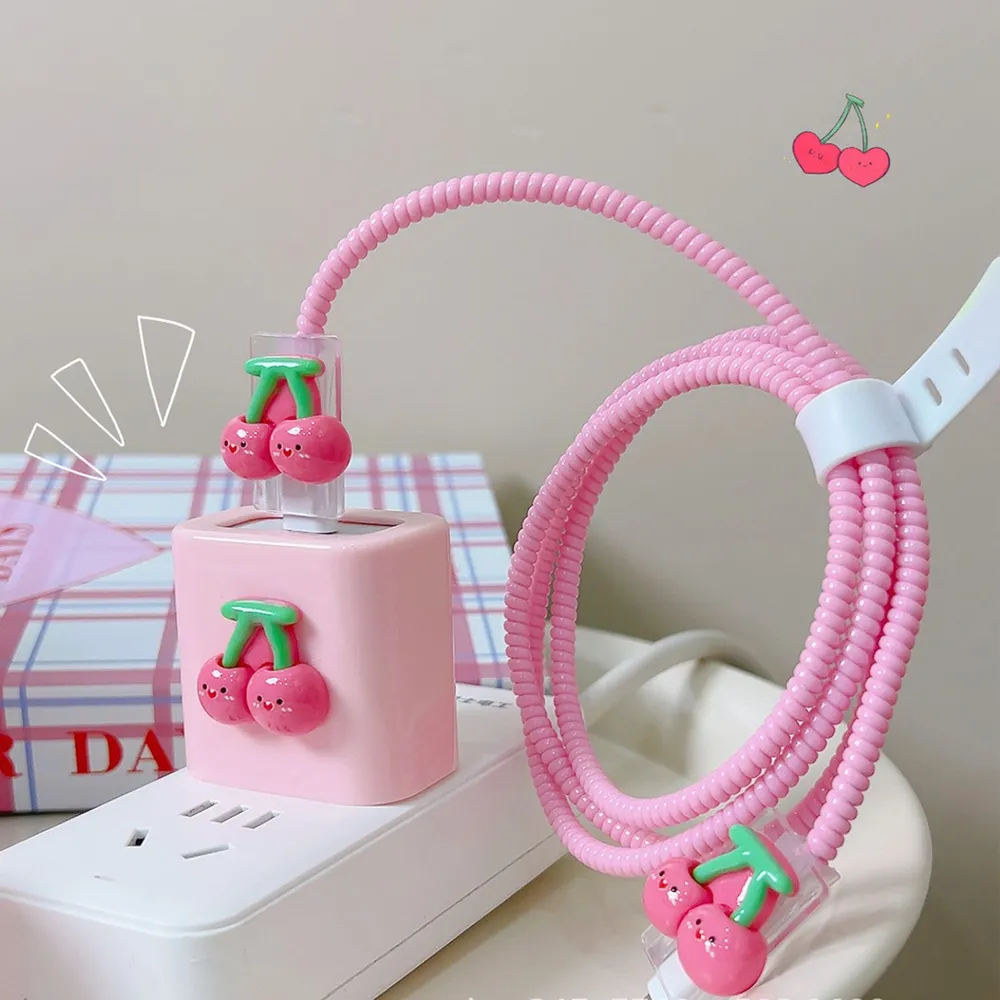Frusde Cute Data Cable Protector for iPhone 18w/20W Charger, Silicone ...