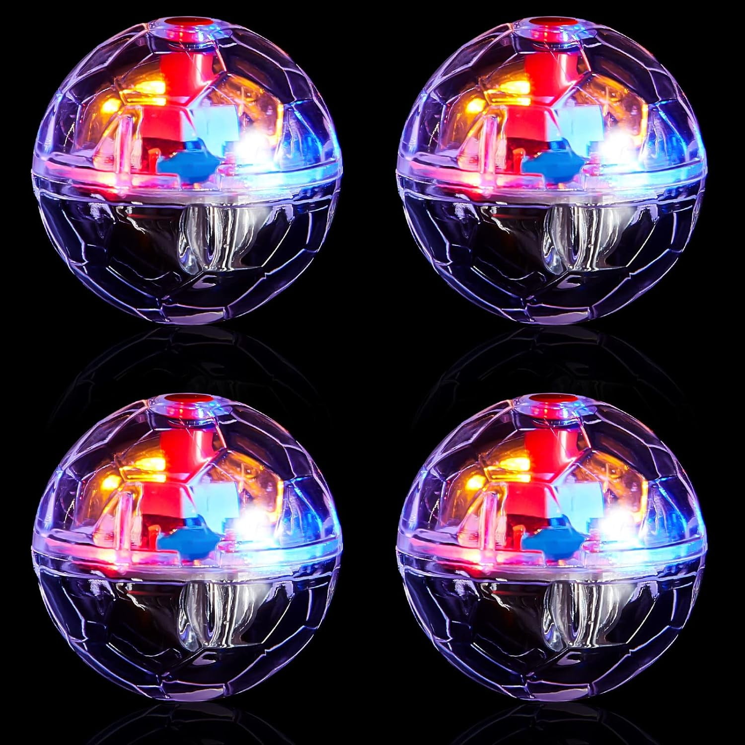 Frusde Light Up Cat Balls, LED Motion Activated Interactive Toys, 3.5cm ...
