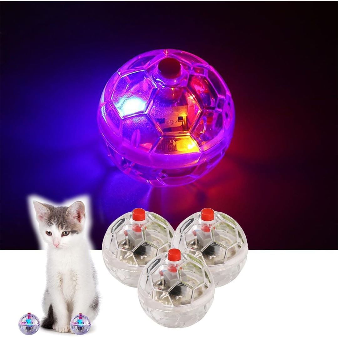 Frusde Light Up Cat Balls, Led Motion Activated Cat Ball Interactive ...