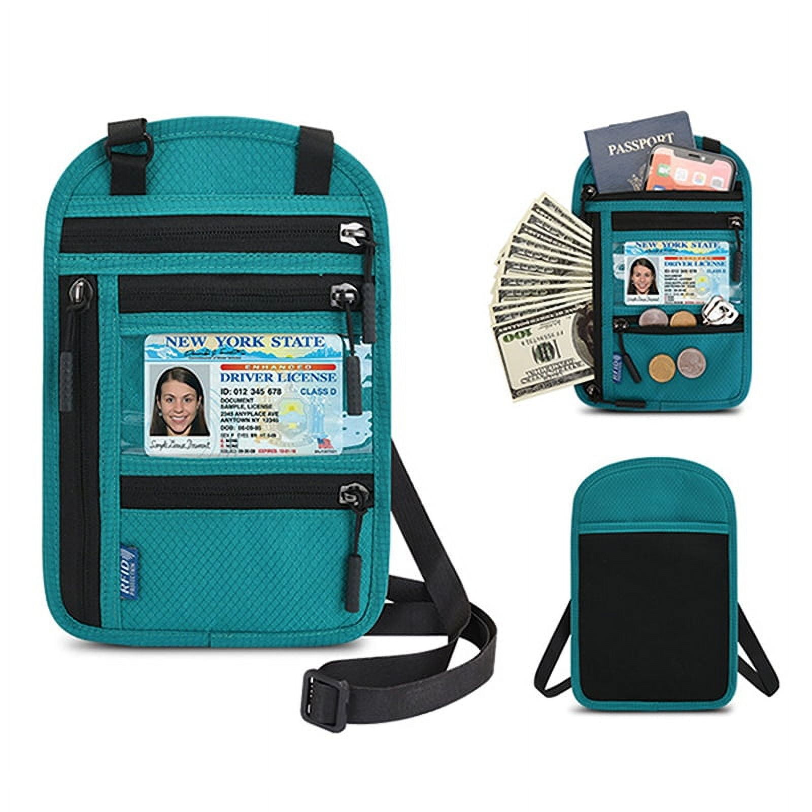 Frusde Neck Wallet for Travel, Passport Holder Neck Pouch for Men Women ...