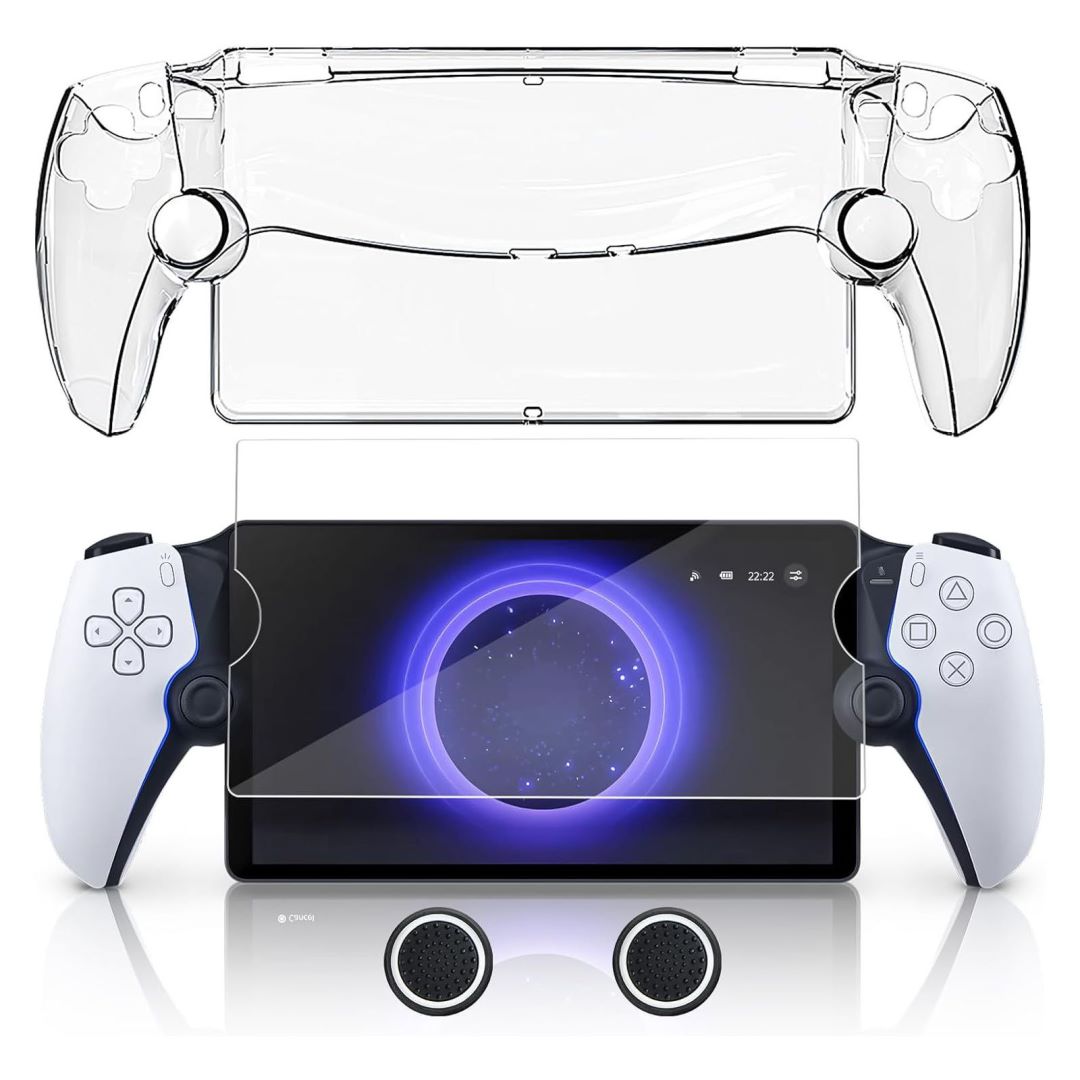 Frusde for PS Portal Clear Cover+ Screen Protector + Joystick Caps for ...