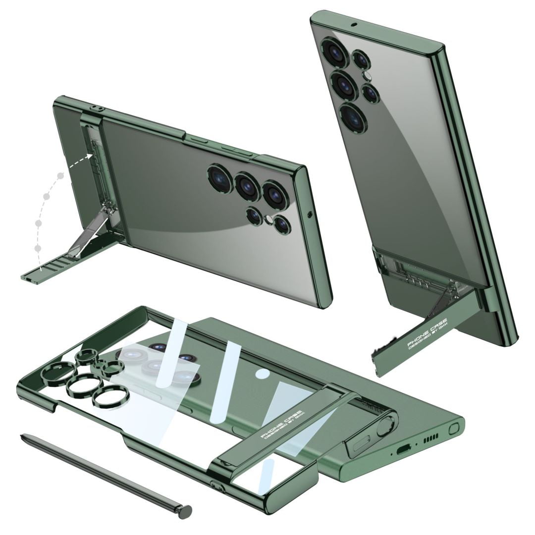 Frusde for Samsung Galaxy S24 Ultra S24 Plus S24 Clear Case with Kickstand Transparent ...