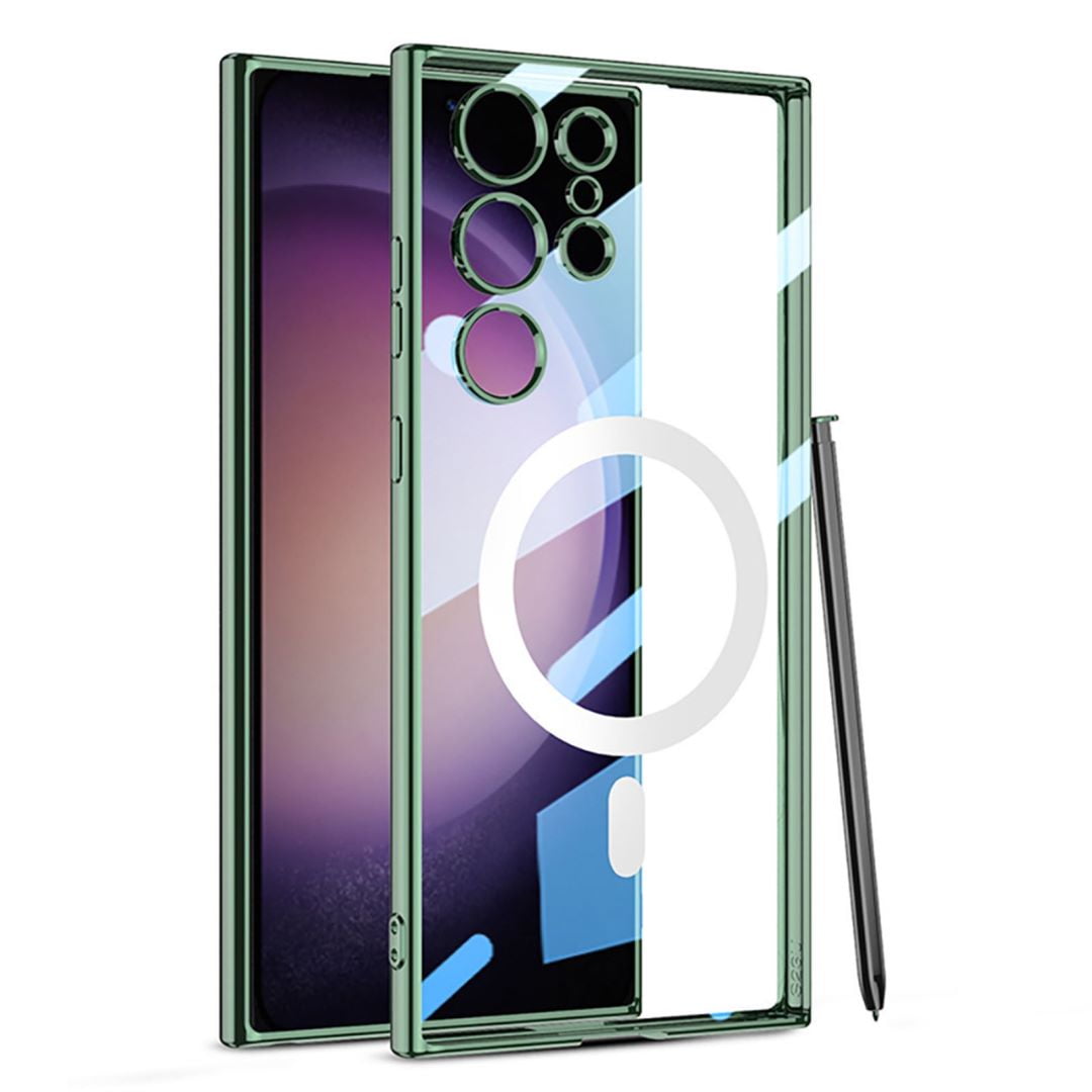 Frusde for Samsung Galaxy S24 Ultra S24 Plus S24 Clear Magnetic MagSafe Case Transparent Full ...