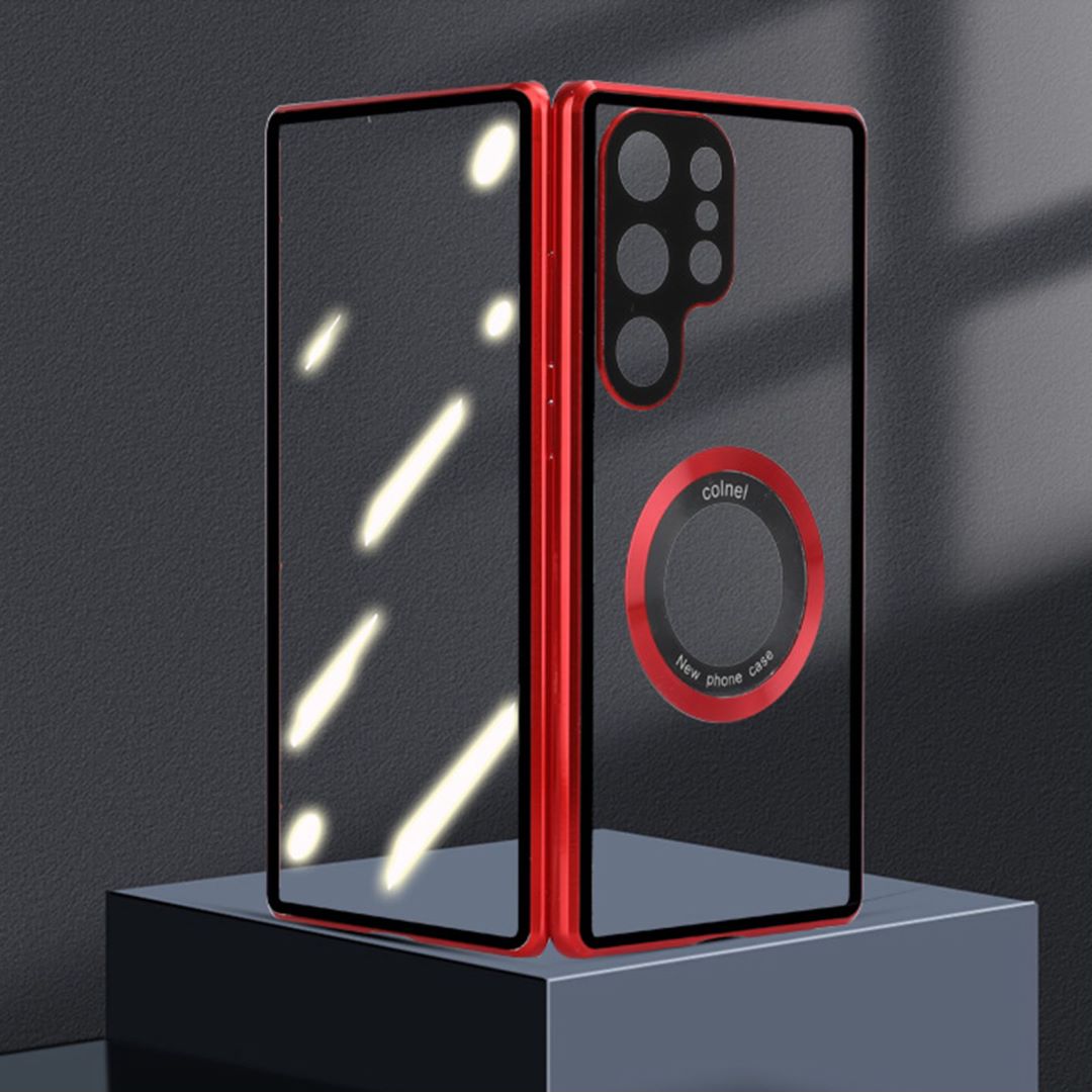 Frusde for Samsung Galaxy S24 Ultra S24 Plus S24 Clear Magnetic Magsafe Case Metal Bumper Full ...