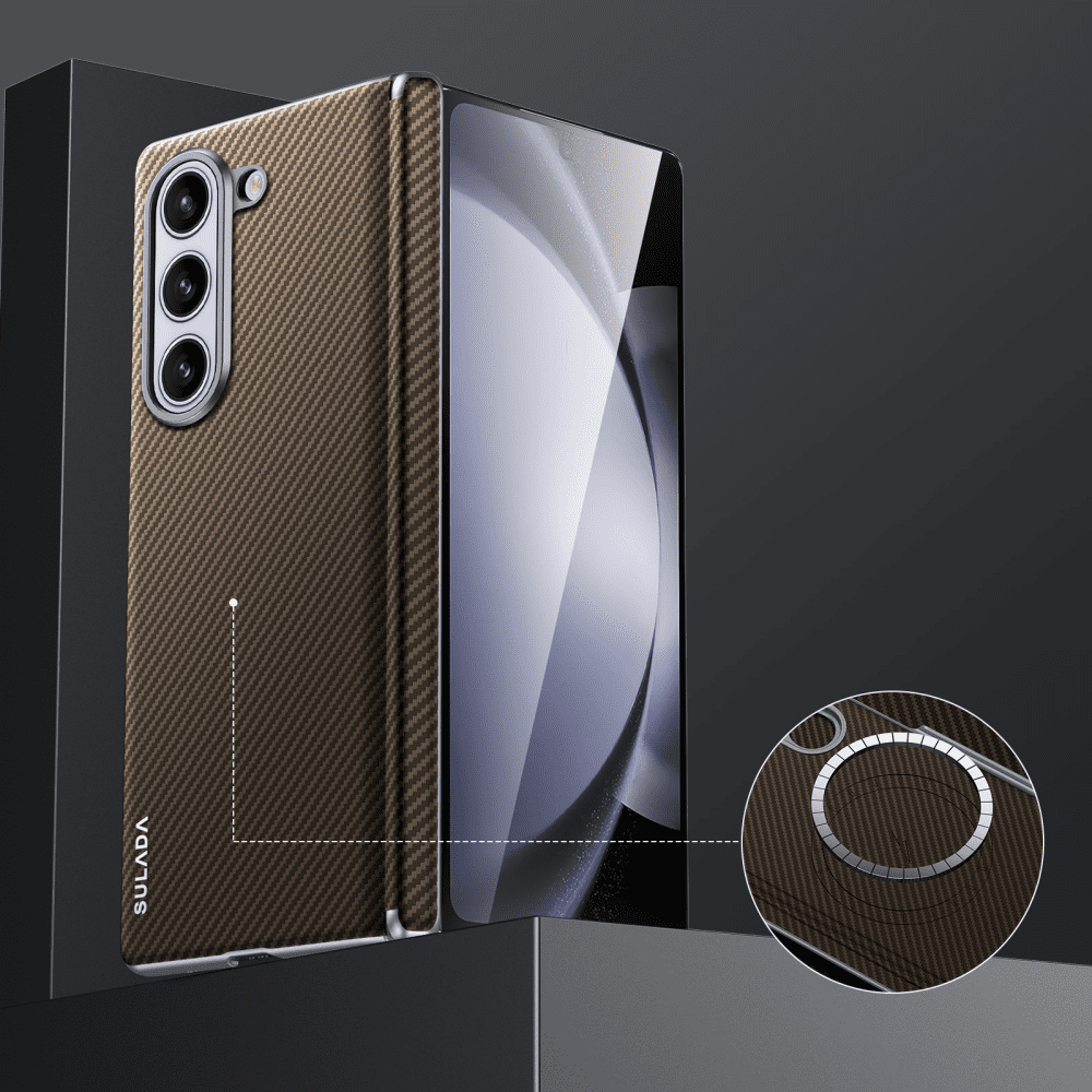 Frusde for Samsung Galaxy Z Fold 6 Magnetic Aramid Fiber Case Slim Thin ...