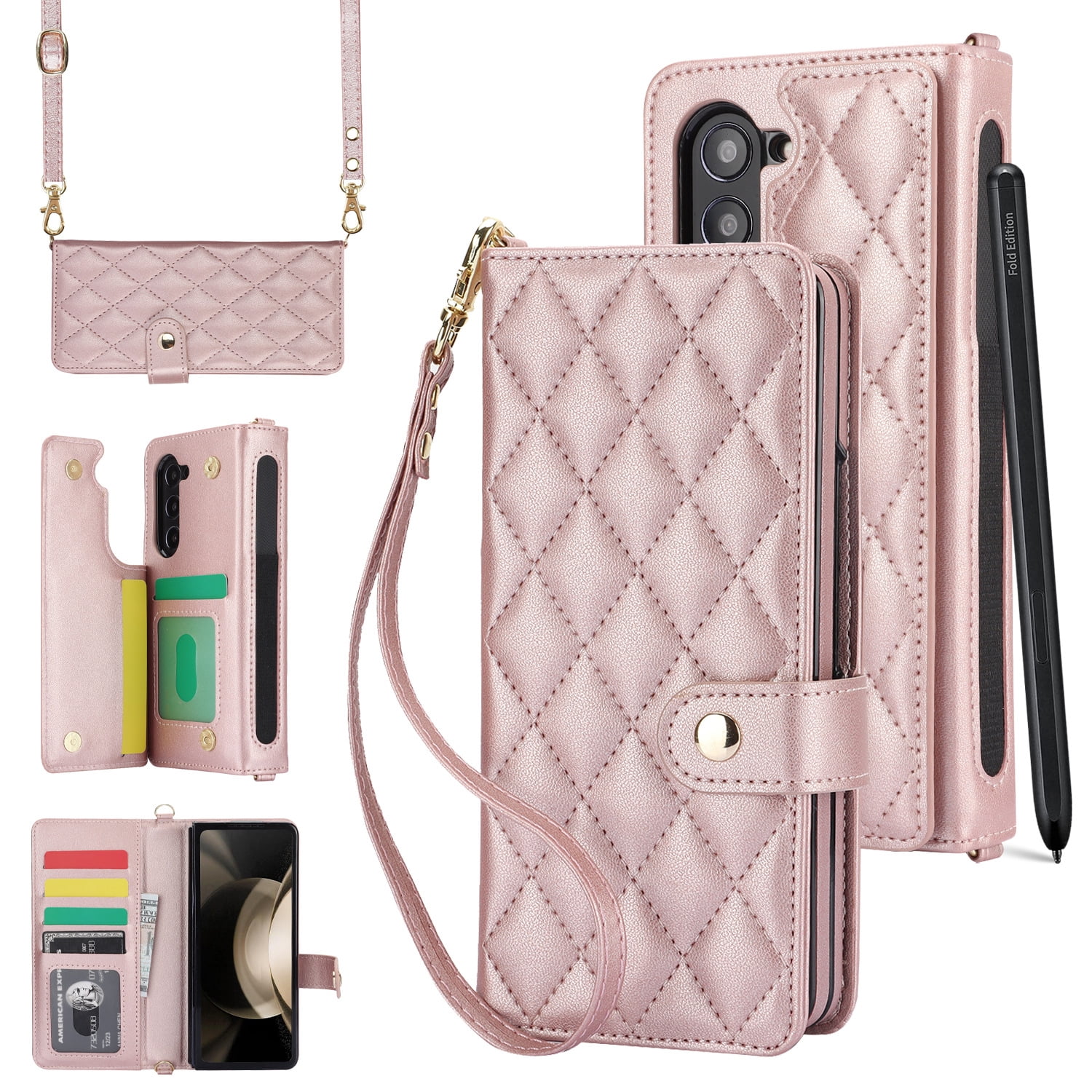 Frusde for Samsung Galaxy Z Fold 6 Wallet Case with S Pen Holder ...