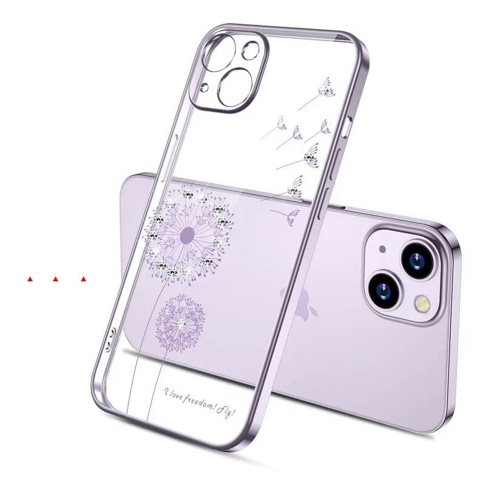 Frusde for iPhone 15 Pro Max Clear Glitter Case, Electroplated Diamond Transparent Slim Soft TPU ...