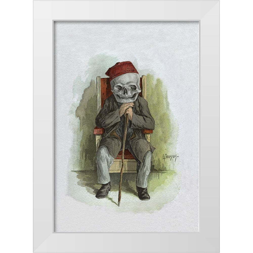 Frusius 11x14 White Modern Wood Framed Museum Art Print Titled - Death ...