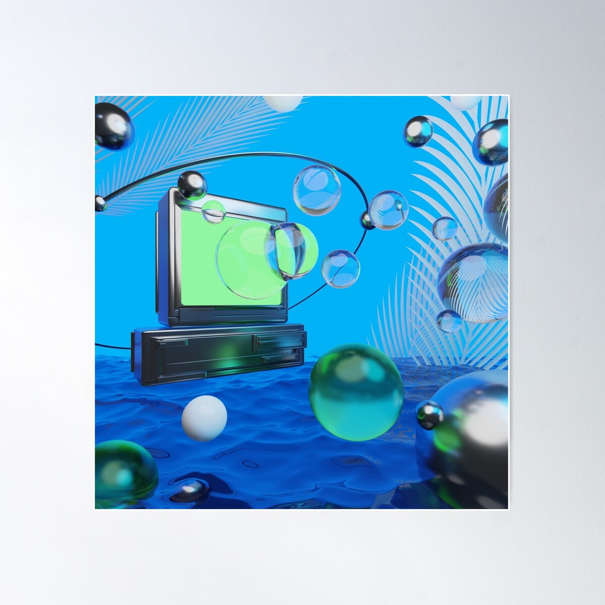 Frutiger Aero Psycedelic Colorful Summer Vibes Swirl Marble Abstract ...