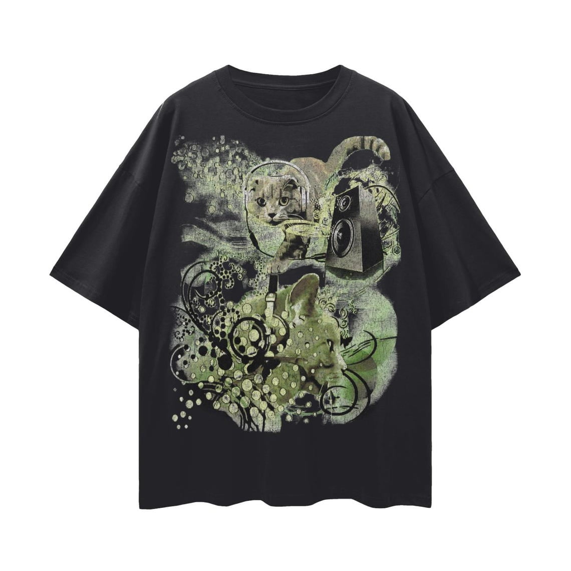 Frutiger Metro Webcore Y2K Cat T-Shirt | Vintage Cyber Aesthetic ...