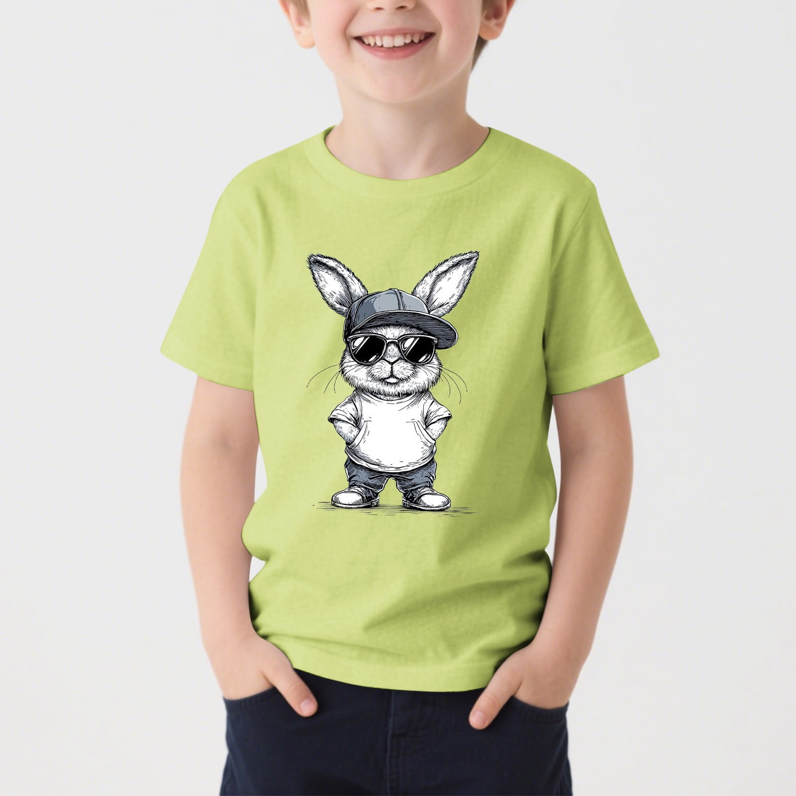 Frnrwgo Little Boys T-shirts Short Sleeve Tee Tops Casual Graphic ...