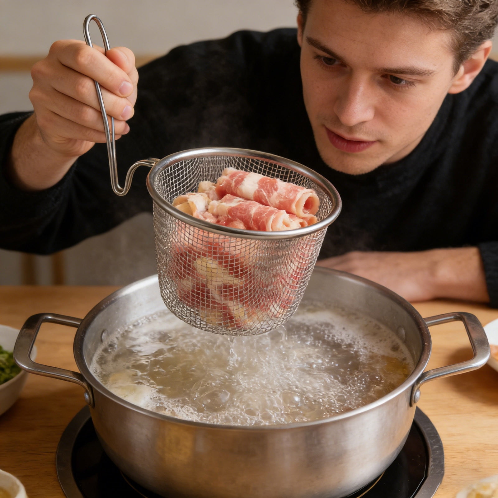 Fry Basket Stainless Steel Fine Wire Mesh Food Colander Strainer Small ...