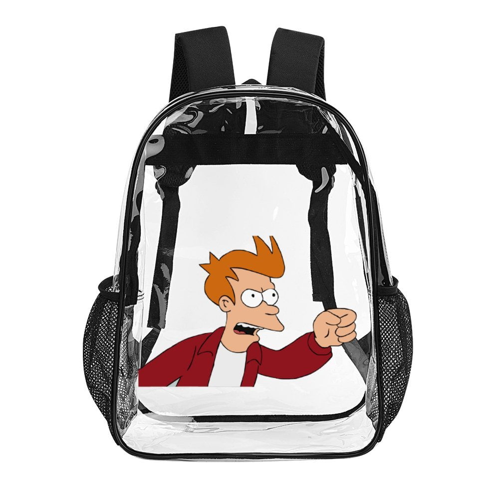 Fry Futurama Clear Backpack 17 Inch Transparent Bag Laptop Daypack ...