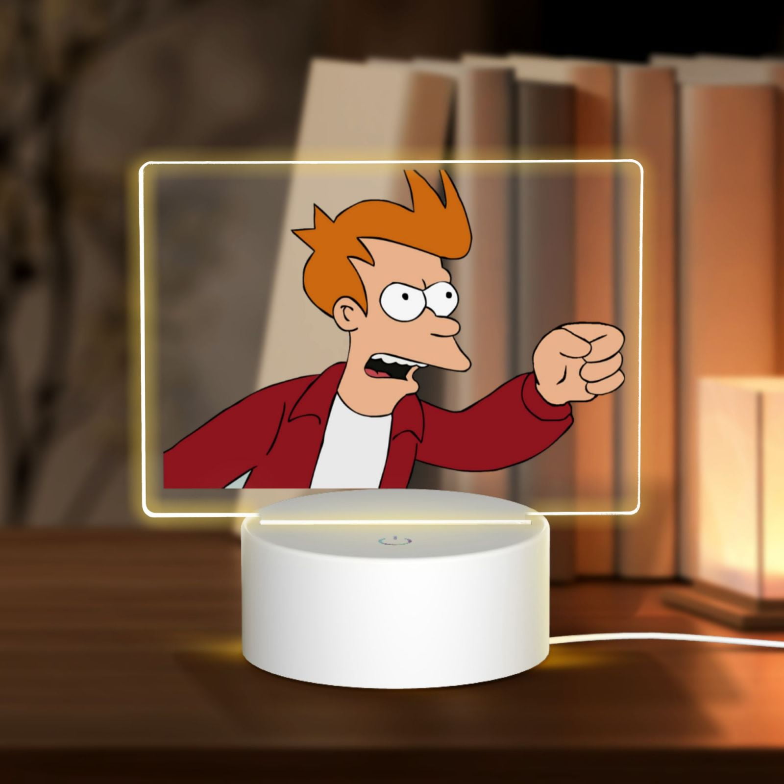 Fry Futurama Rectangular Acrylic Night Light Adjustable 3 Light Modes ...