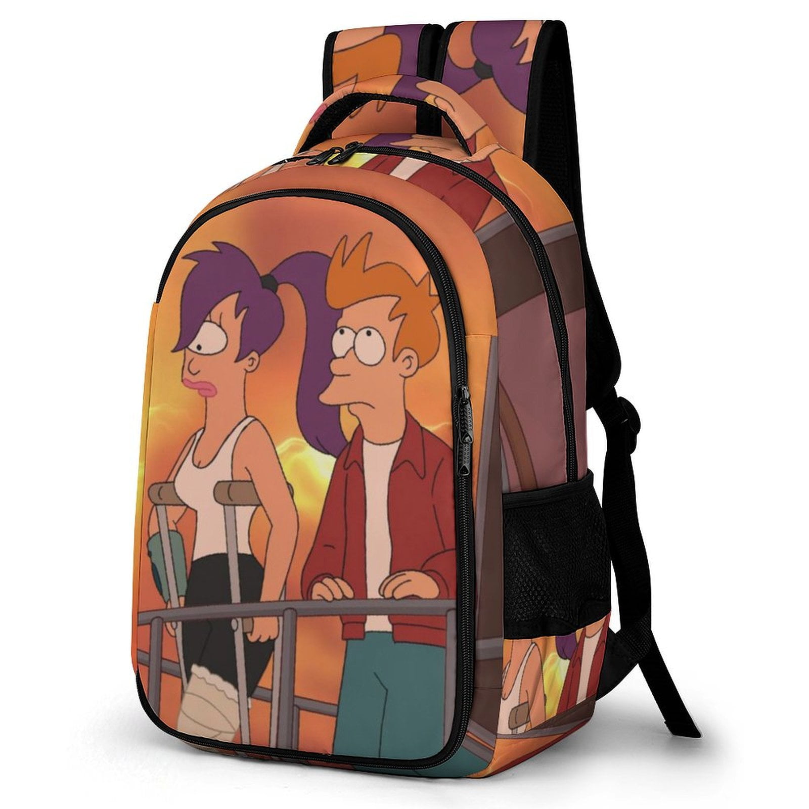 Fry Leela Futurama Backpack Multipurpose Daypack Large Capacity Student ...