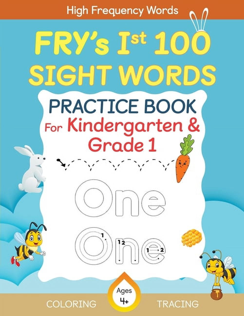 Fry's First 100 Sight Words Practice Book For Kindergarten and Grade 1 ...