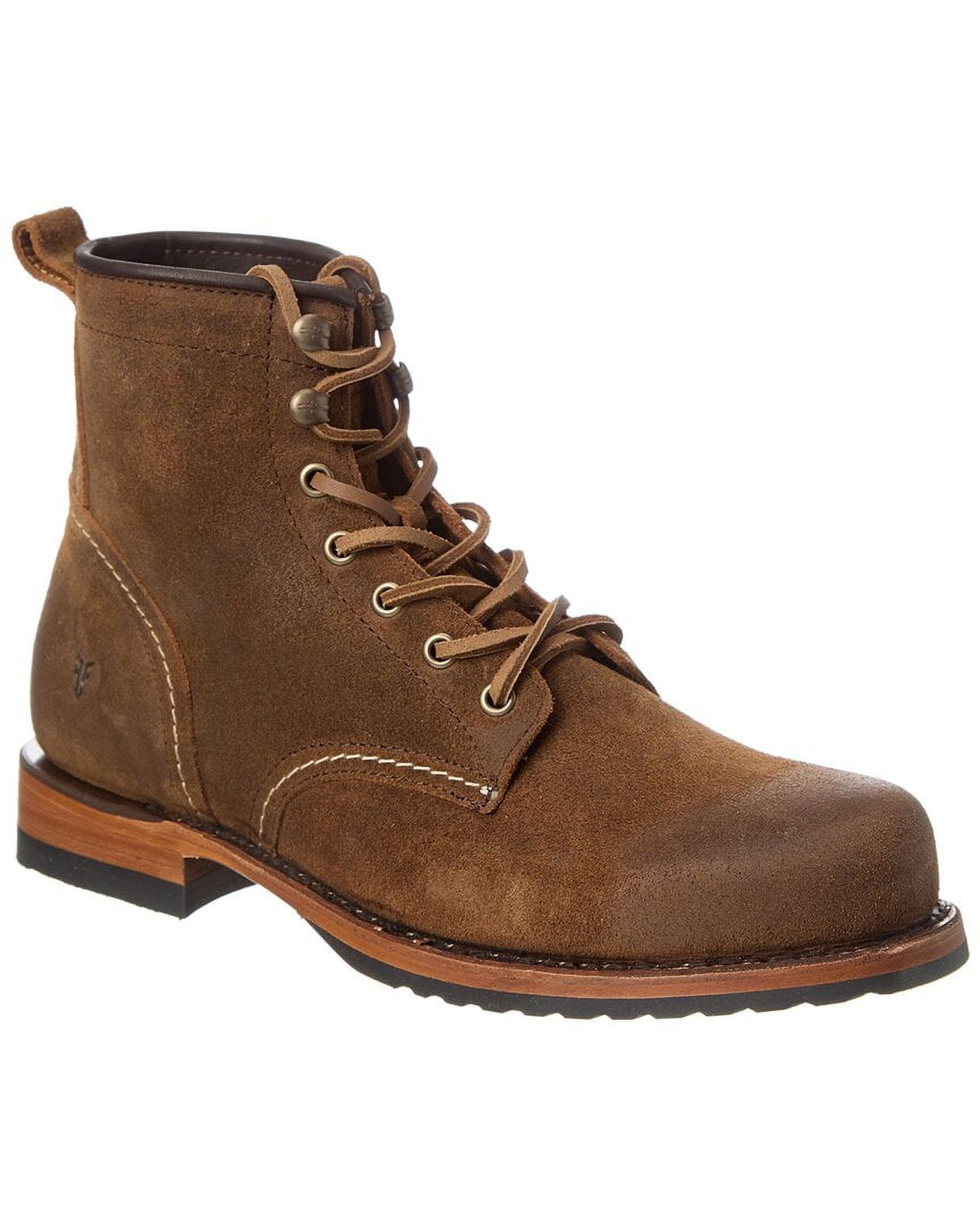 Frye Hudson Plain Toe Leather Work Boot, 9, Brown - Walmart.com