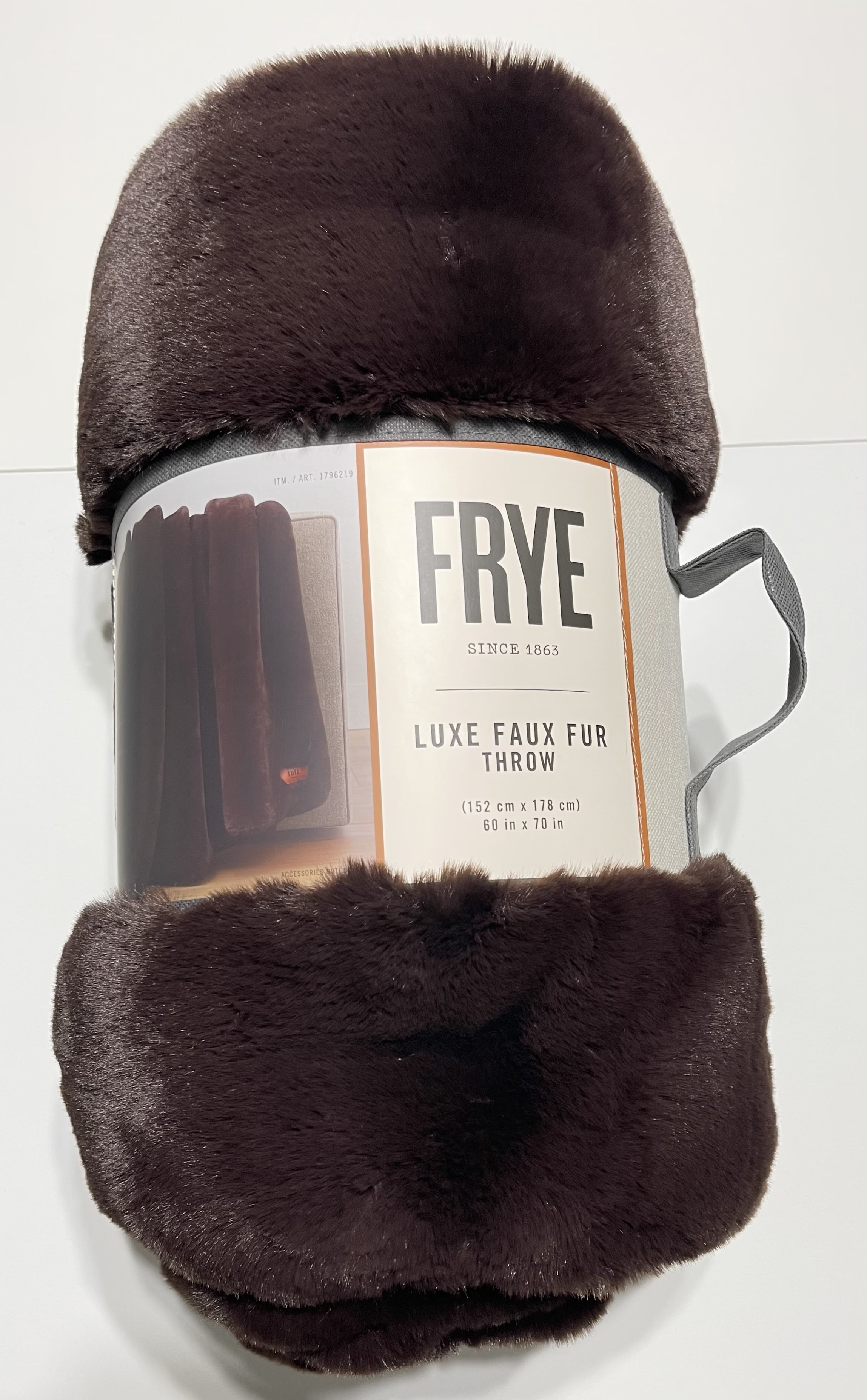Frye Luxe Faux Fur Throw Blanket (60 in X 70 in) Brown - Walmart.com