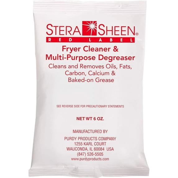 Fryer Cleaner, 24 x 6 oz. Pkts, Stera Red Label Food Grade Fryer ...