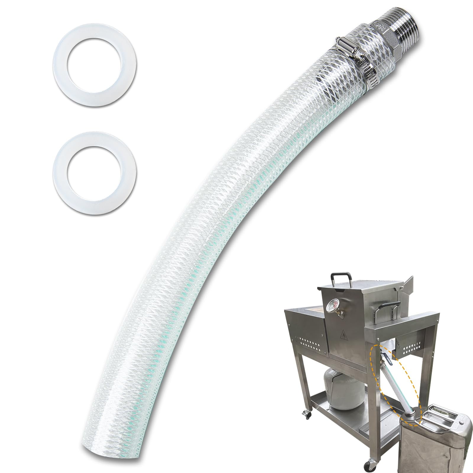 Fryer Drain Extension Hose for Bayou Classic 700-602 Bayou, Commercial ...