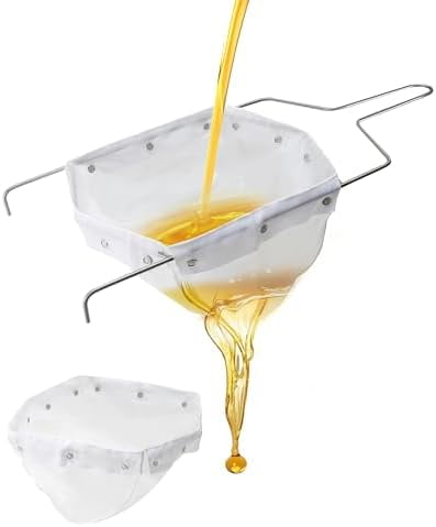 Fryer Filter Bag & Frame Combo, 6" Deep Cooking Reusable Oil Strainer ...