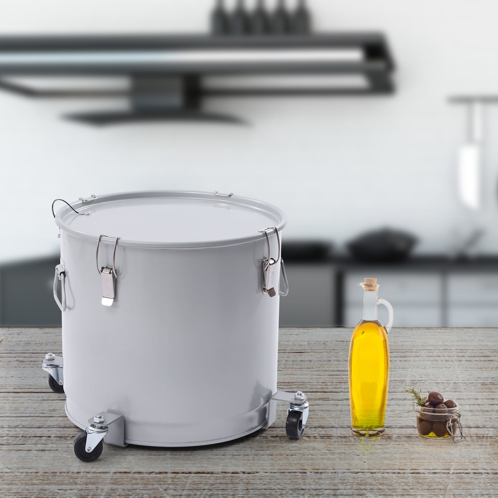 Fryer Grease Bucket, 10Gal/40 L, Coated Carbon Steel Oil Filter Pot ...