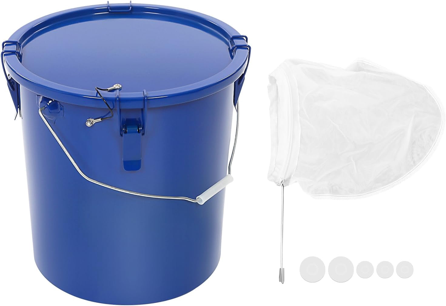 Fryer Grease Bucket, 6 Gal Oil Disposal Caddy with Lid & 4 Lock Clips ...