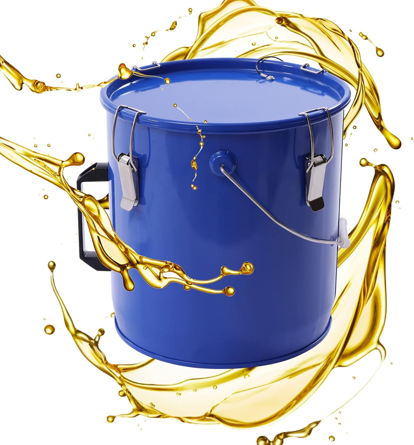 Fryer Grease Bucket 6 Gal Oil Disposal Caddy Steel Fryer Oil Bucket 22 ...