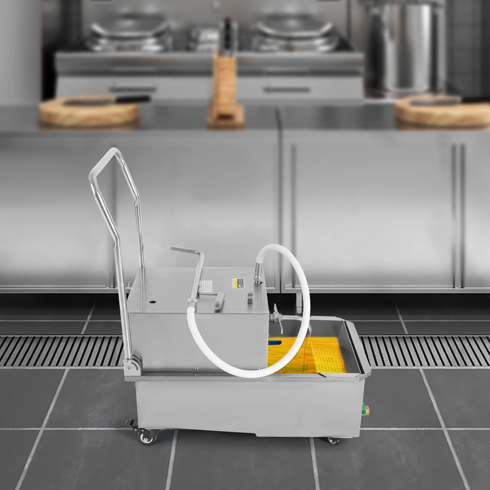 Fryer Oil Filter Commercial Cooking Oil Filtration System 55L Capacity ...